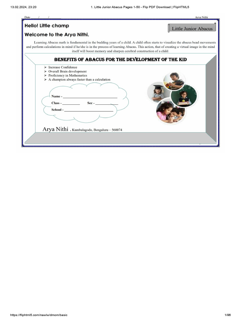 Little Junior Abacus Pages 1-50 - Flip PDF Download - FlipHTML5 | PDF