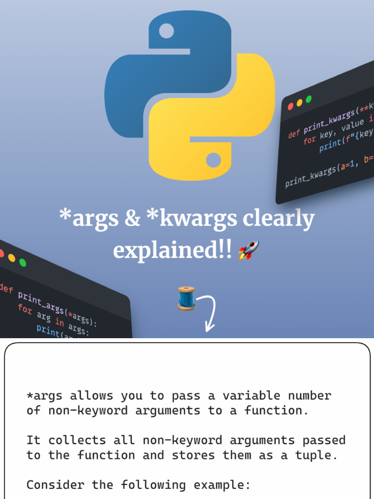 Args Vs - Kwargs Clearly Explained! ? | PDF