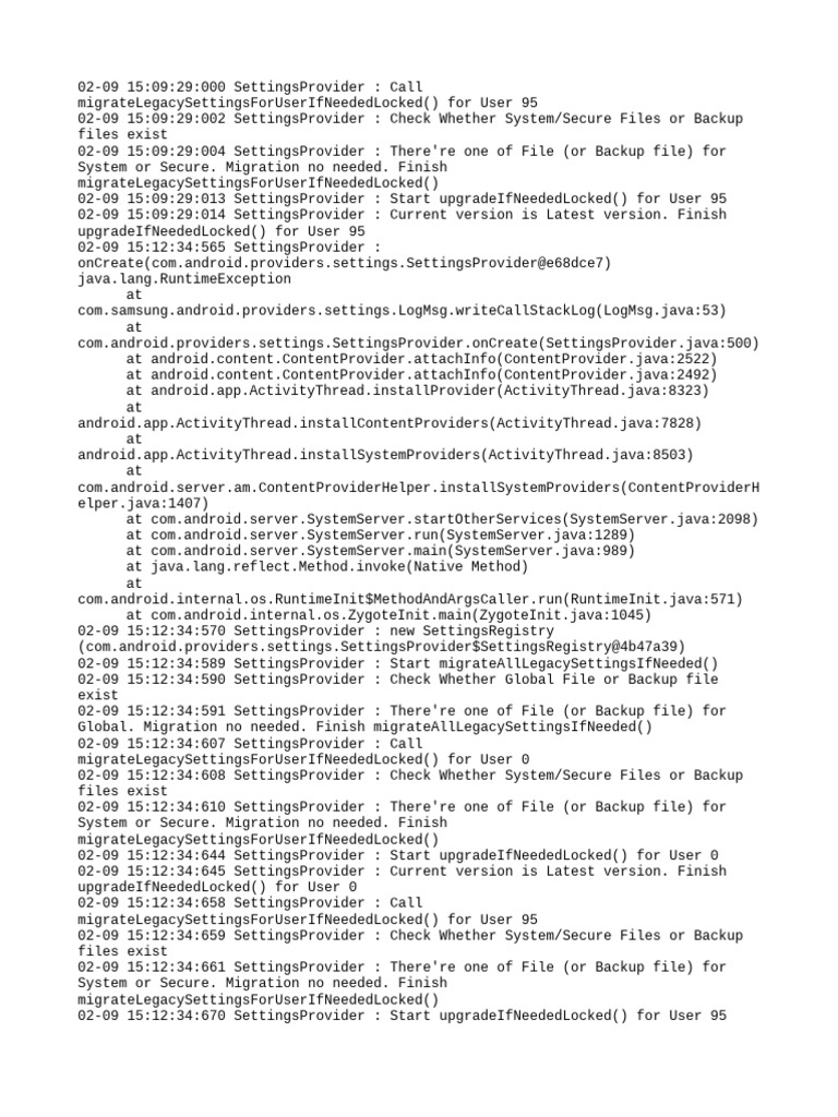 Settings Provider | PDF | Java (Programming Language) | Backup