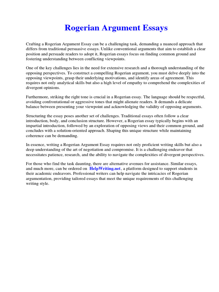 Rogerian Argument Essays | PDF | Relational Model | Databases
