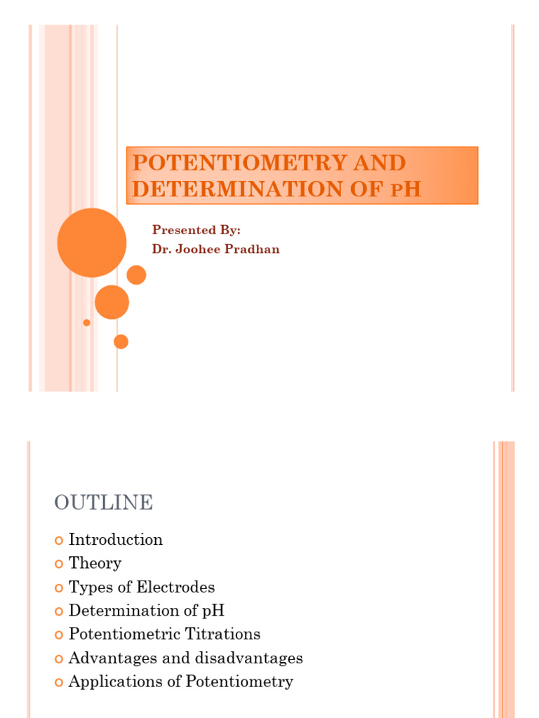 Potentiometry: pH Measurement Techniques | PDF | Ph | Electrochemistry