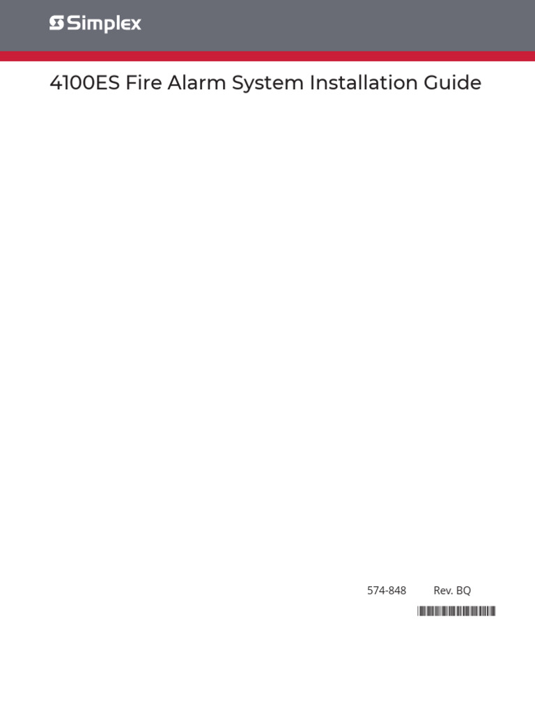 4100ES Fire Alarm System Installation Guide (574-848) | PDF | Computer ...