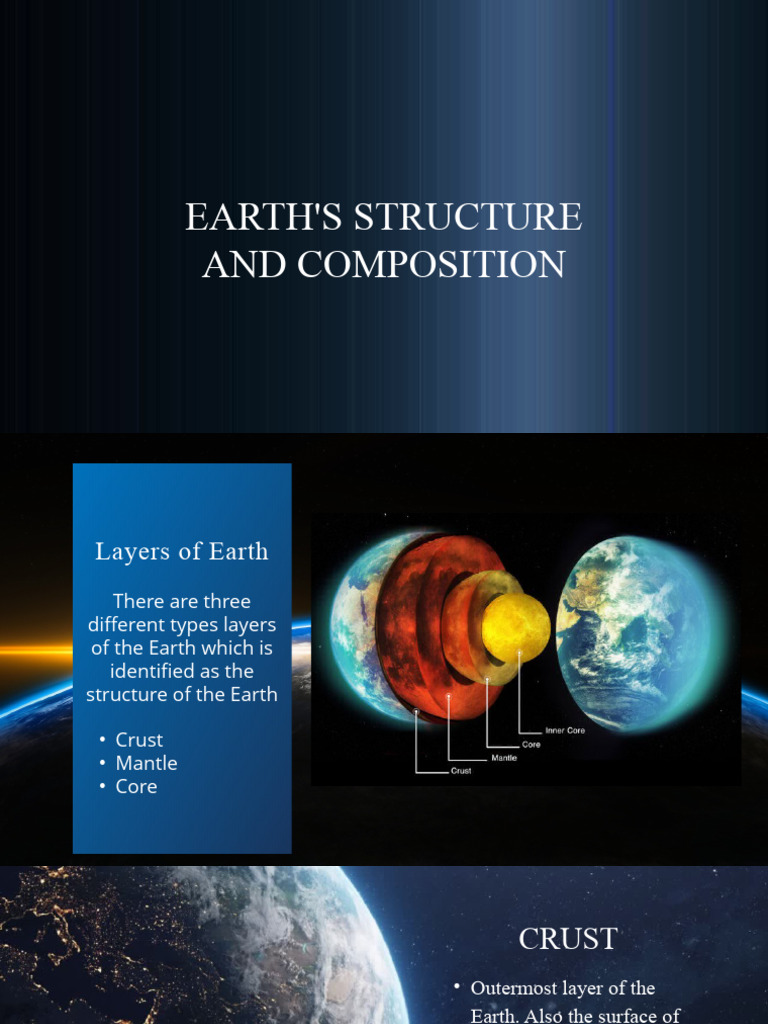 Earth's Structure and Composition (Dorado, Jean BSCE-1A) | PDF | Crust ...
