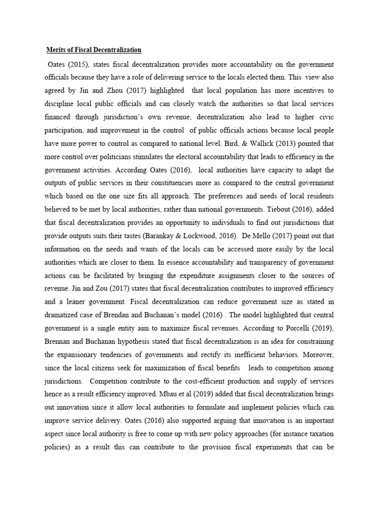 Fiscal Decentralization Insights | PDF | Fiscal Policy | Taxes