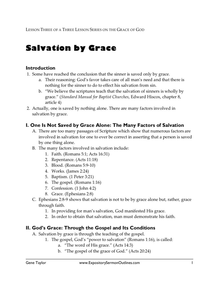 Grace 3 | PDF | Grace In Christianity | Salvation