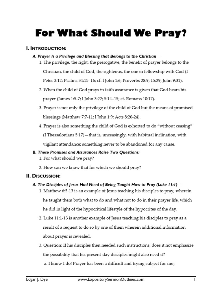 For What Should We Pray | PDF | Prayer | Epistle To The Colossians