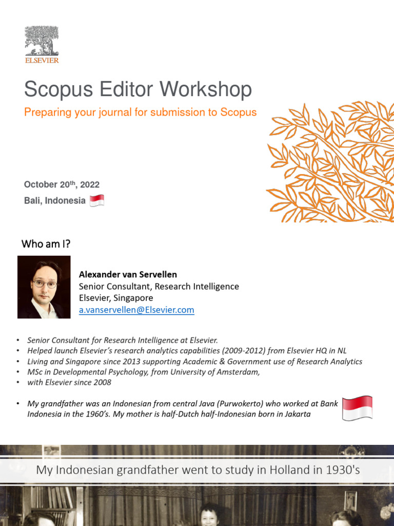 Elsevier - Scopus Editor Workshop - Bali October 2022 | PDF | Academic ...