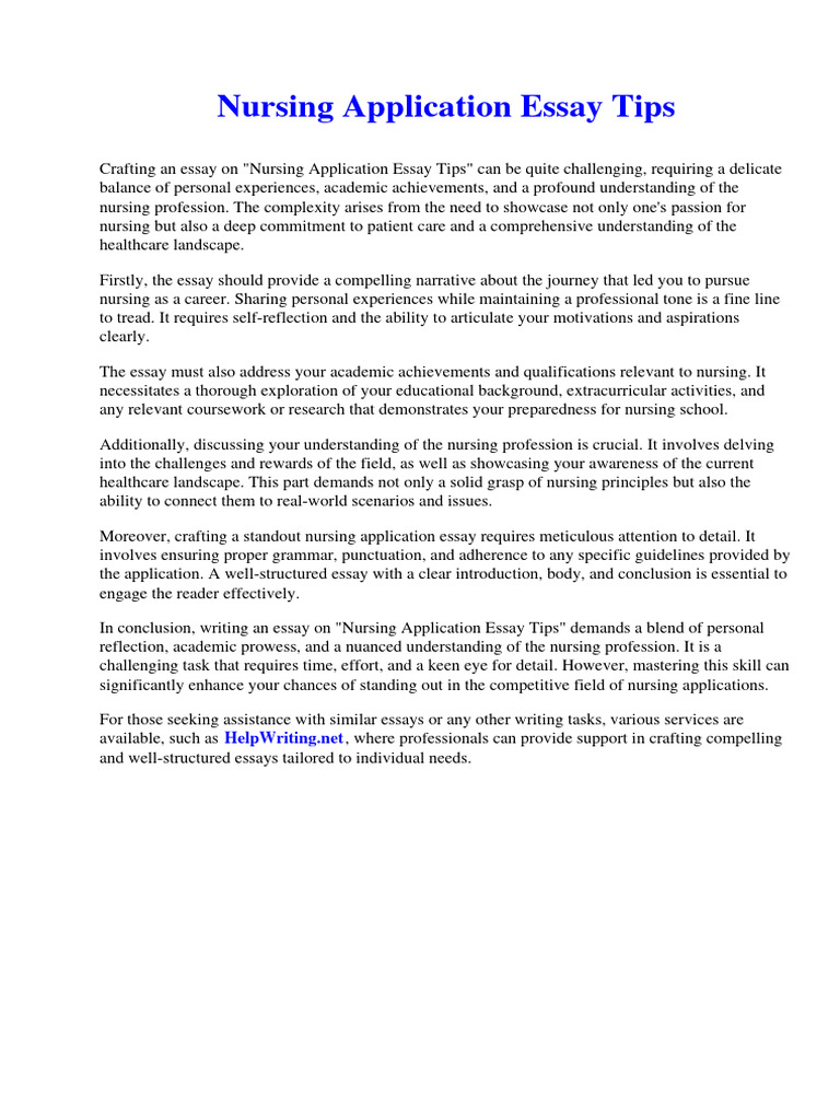 Nursing Application Essay Tips | PDF | Business Intelligence | Gulf War