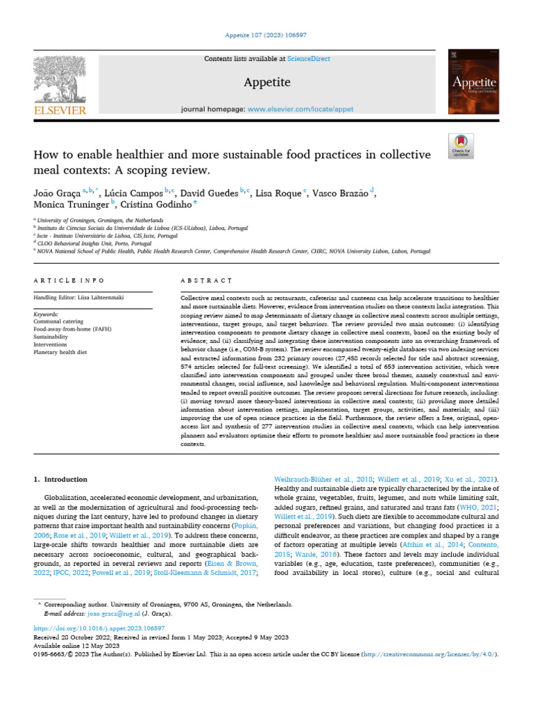 2023 - Graça, Roque Et Al. - How To Enable Sustainable Transitions in ... 2023 - Graça, Roque Et Al. - How To Enable Sustainable Transitions in ...