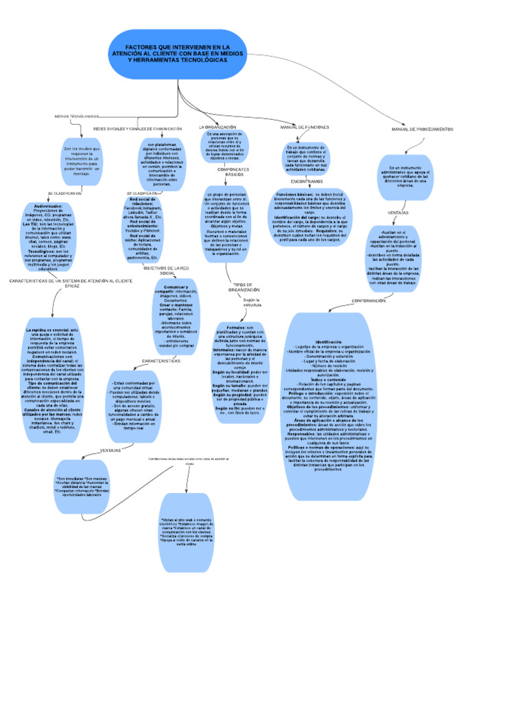 Mapa Conceptual Sobre Los Factores de Atención y Servicio Al Cliente. AA1-EV01 | PDF | Servicio ...