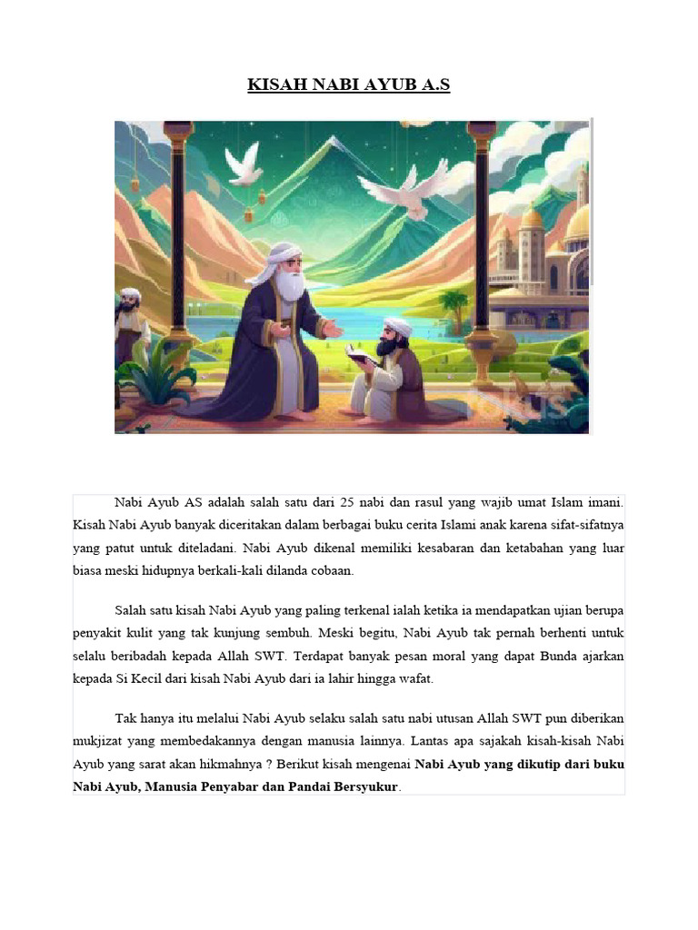 Keteladanan Nabi Ayub dalam Kesabaran | PDF