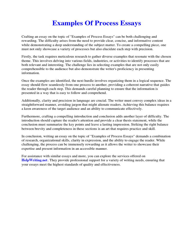 Examples of Process Essays | PDF | Pension | Retirement