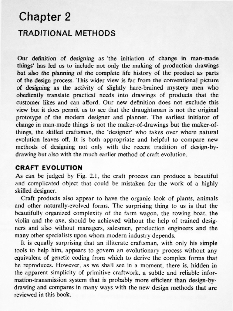 Traditional Design vs. Craft Evolution | PDF | Engineering Design ...