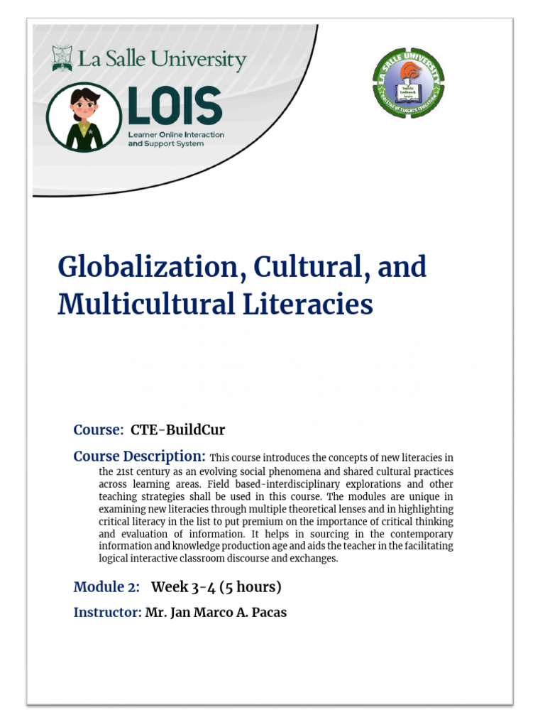 Learning Module 2 | PDF | Attitude (Psychology) | Literacy