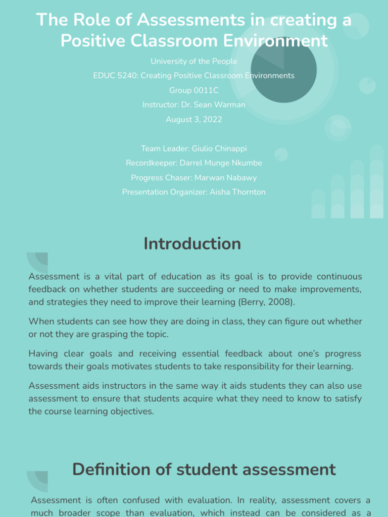 Educ 5240 Project Pdf Educational Assessment Teachers