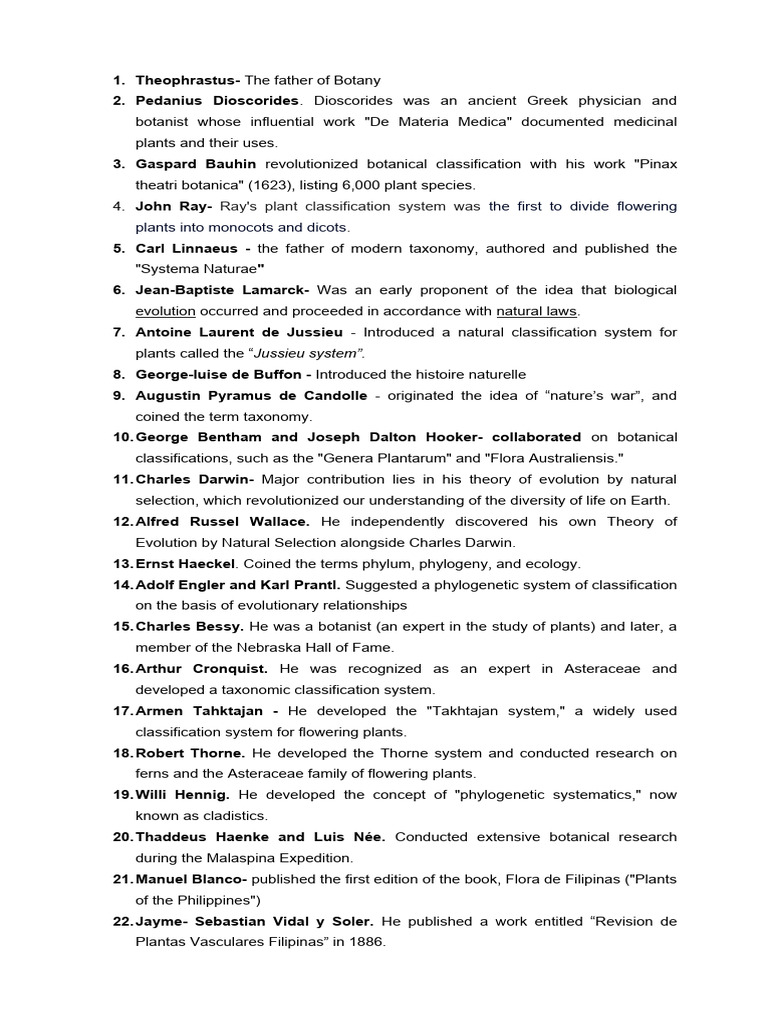 Taxonomists_Systematists | PDF | Taxonomy (Biology) | Botany