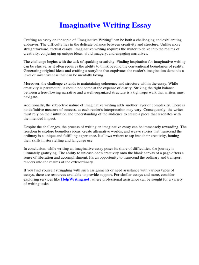 Imaginative Writing Essay | Download Free PDF | Aeneid | Aeneas