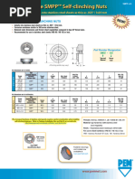 Self-Clinching Nut Data Sheet (PEM) | PDF | Nut (Hardware) | Screw