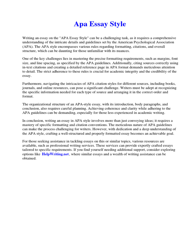 Apa Essay Style | PDF | Apa Style | Image Segmentation