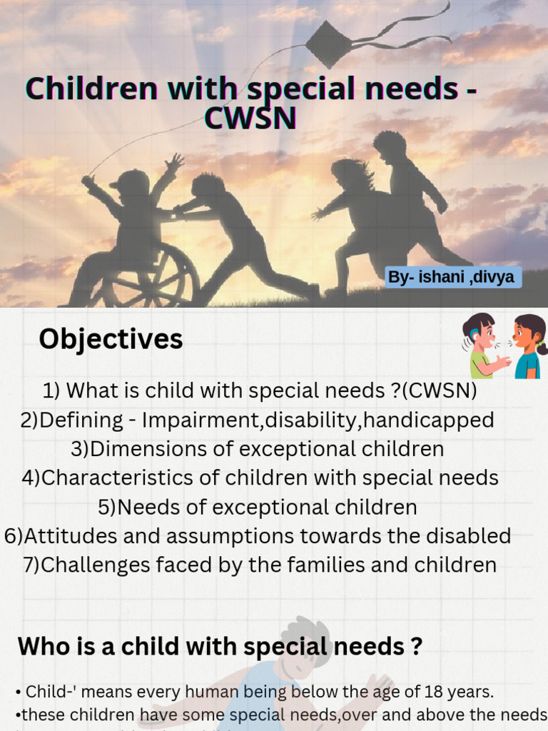 Children With Special Needs (CWSN) | Download Free PDF | Disability | Learning Disability