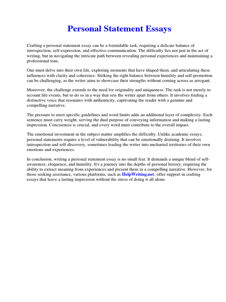 Personal Statement Essays | PDF | International Monetary Fund | 1997 Asian Financial Crisis