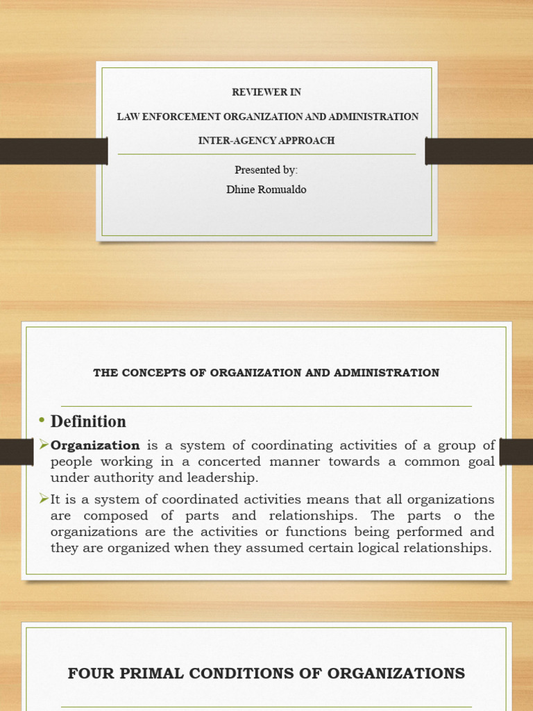 Law Enforcement Organization Principles | PDF | Police | Leadership