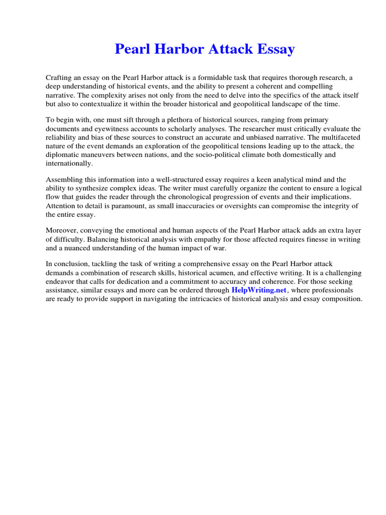 Pearl Harbor Attack Essay | PDF | Dell | Laptop
