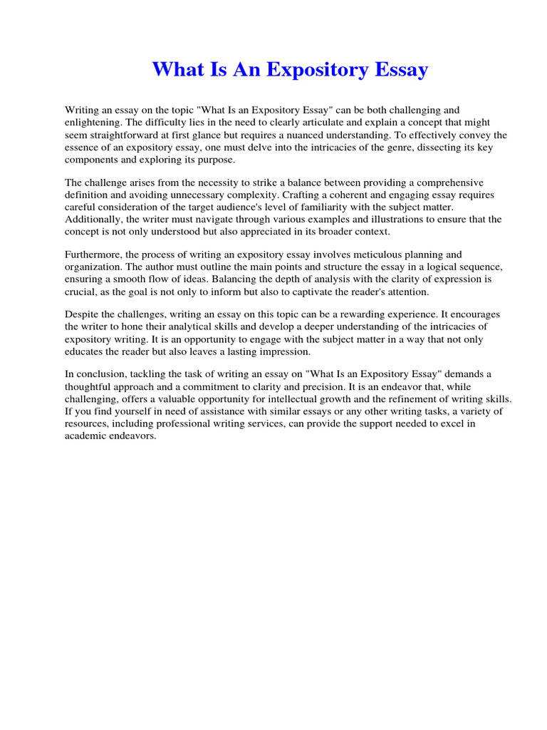 What Is An Expository Essay | Download Free PDF | Literacy | Jesus