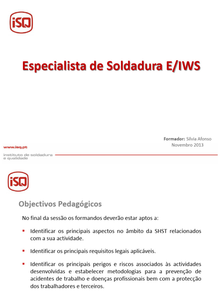 Especialista de Soldadura E-IWS | PDF