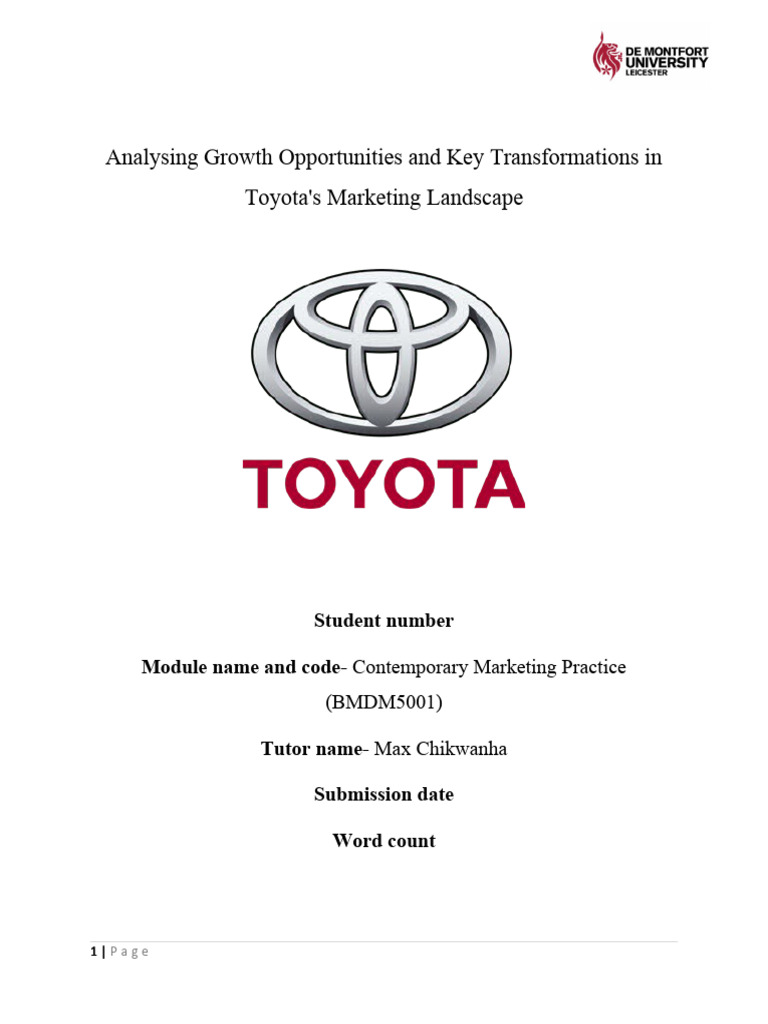 BMDM5001 Toyota | PDF | Toyota | Supply Chain BMDM5001 Toyota | PDF | Toyota | Supply Chain