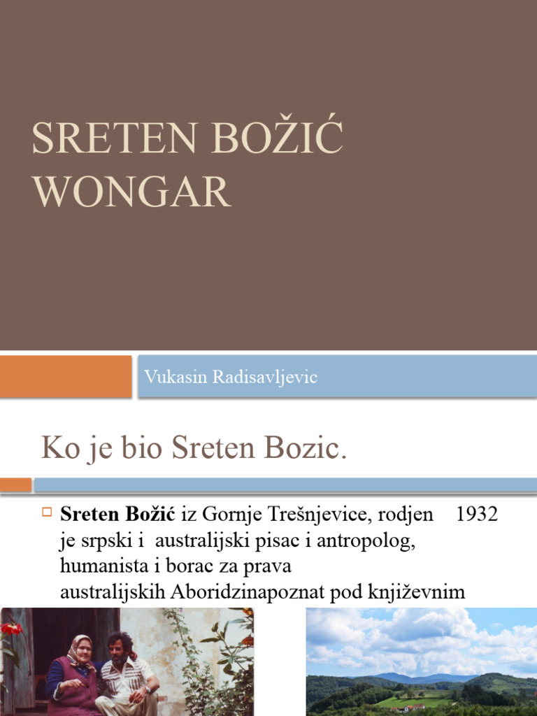 Sreten Bozic Vongar | PDF