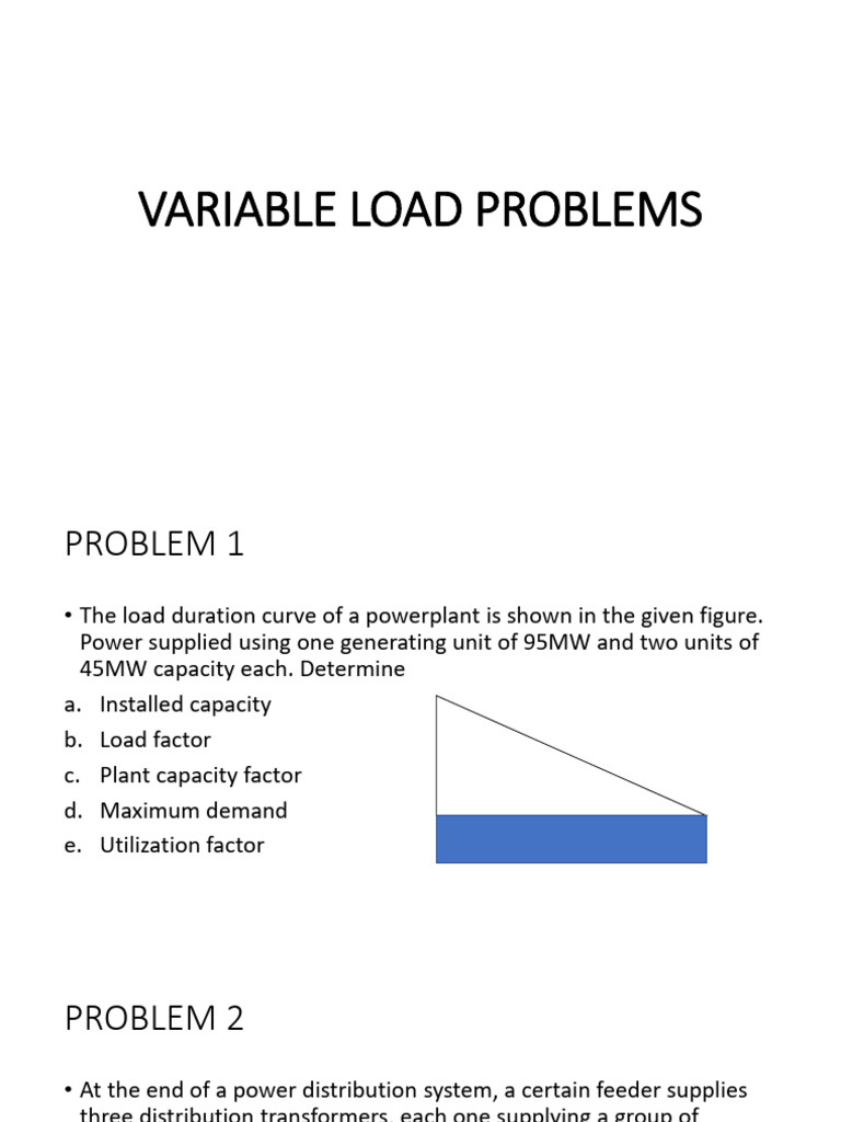 Variable Load Problems | PDF | Power Station | Watt