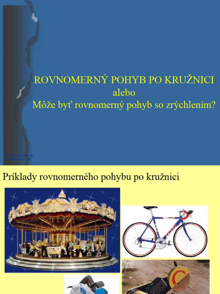 07-Rovnomerny Pohyb Po Kruznici | PDF