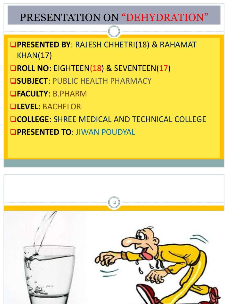 Presentation On Dehydration | PDF