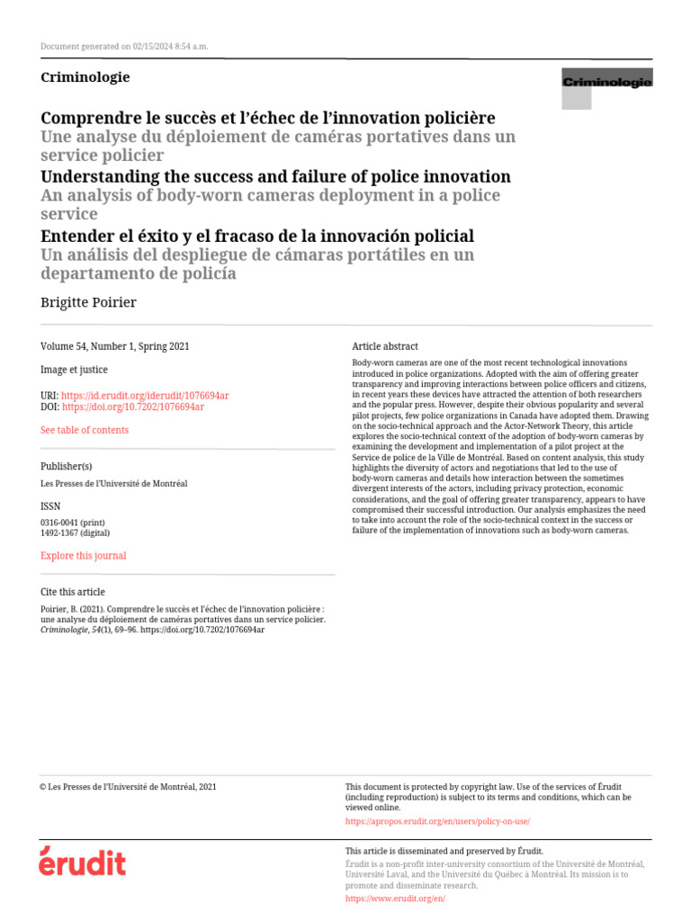 ERUDIT | PDF | Human Communication