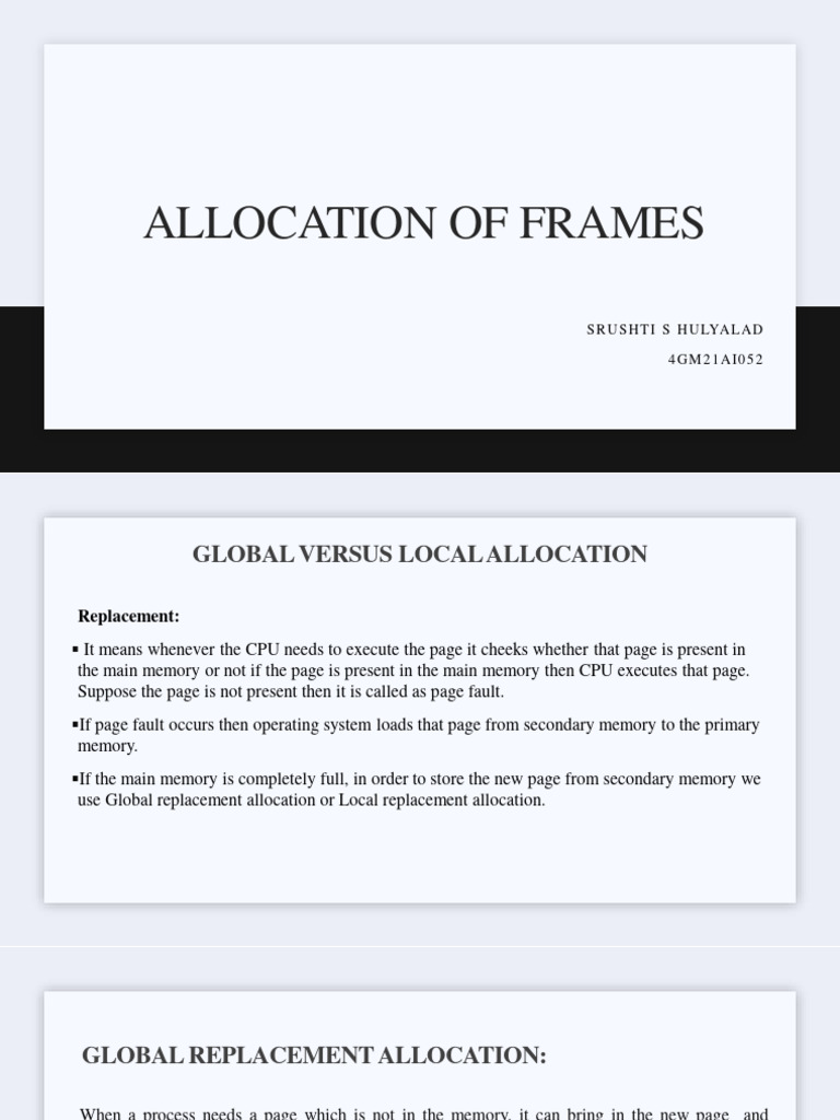 Allocation of Frames Name | PDF