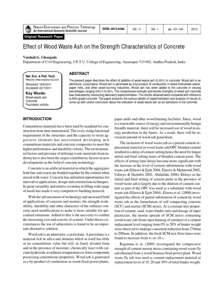 Wood Ash 20 | PDF | Concrete | Cement