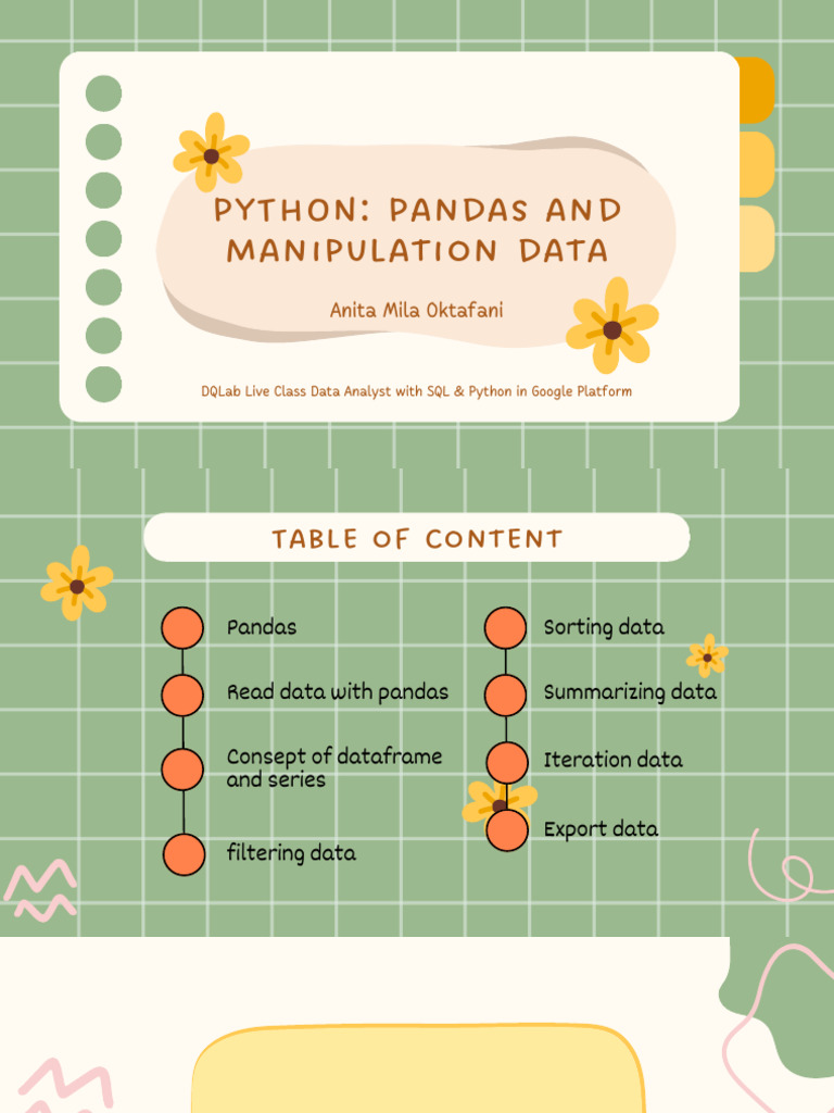 PYTHON Pandas and Manipulation Data | PDF | Statistics | Table (Database)