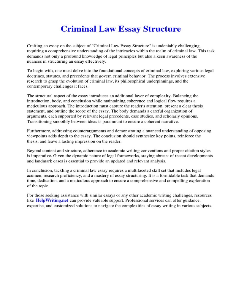 Structuring a Criminal Law Essay | PDF | Bill (Law) | Accounting