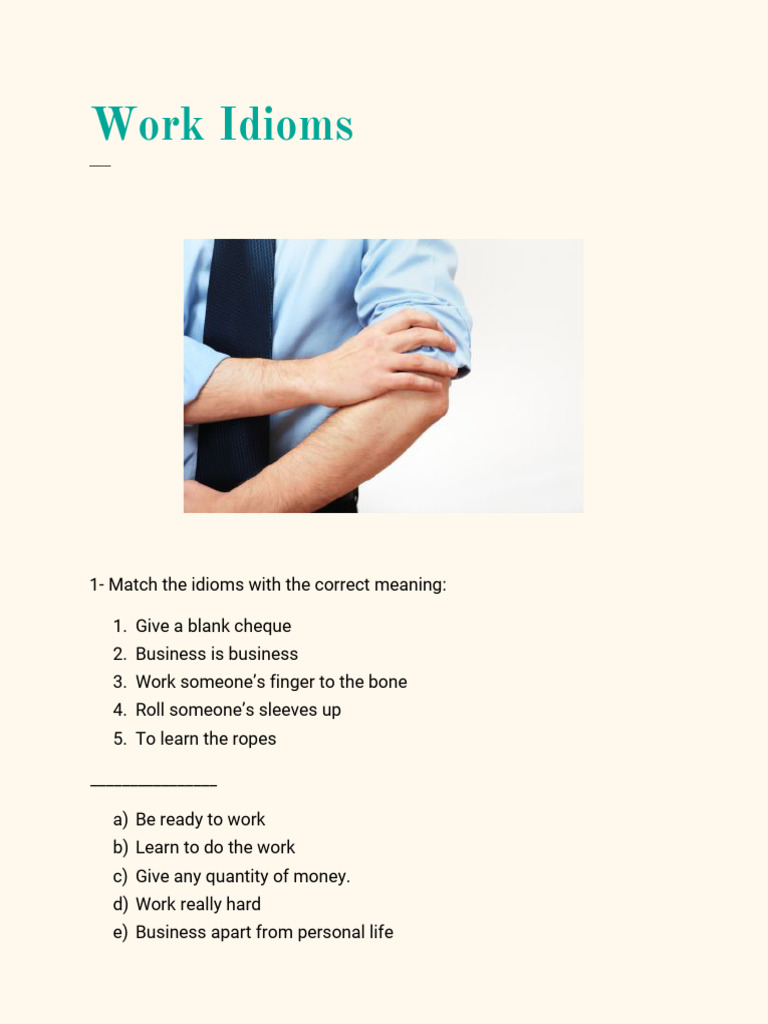 Work Idioms | PDF