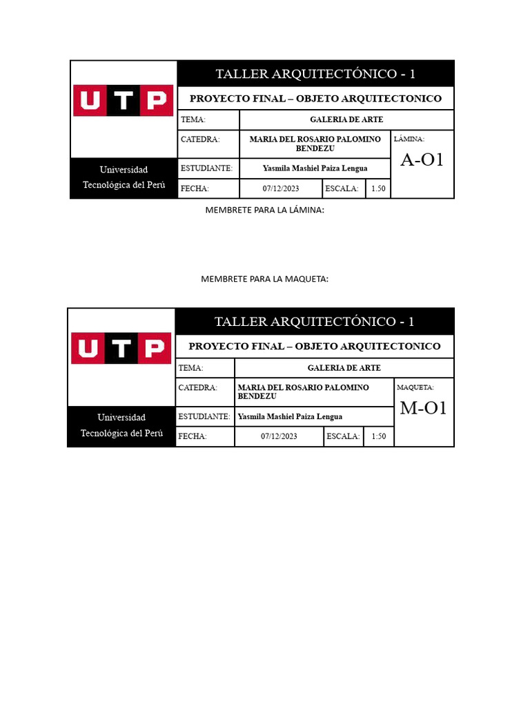 MEMBRETE UTP (2) YASMILA MAHIEL PAIZA LENGUA | PDF