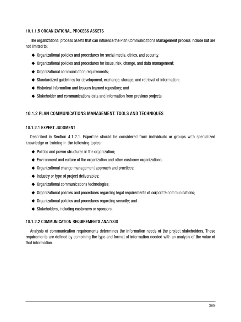 Plans Communication Management | PDF | Communication | Information