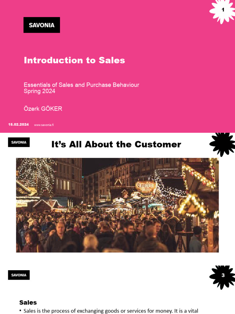 Introduction To Sales | PDF | Sales | Customer Relationship Management