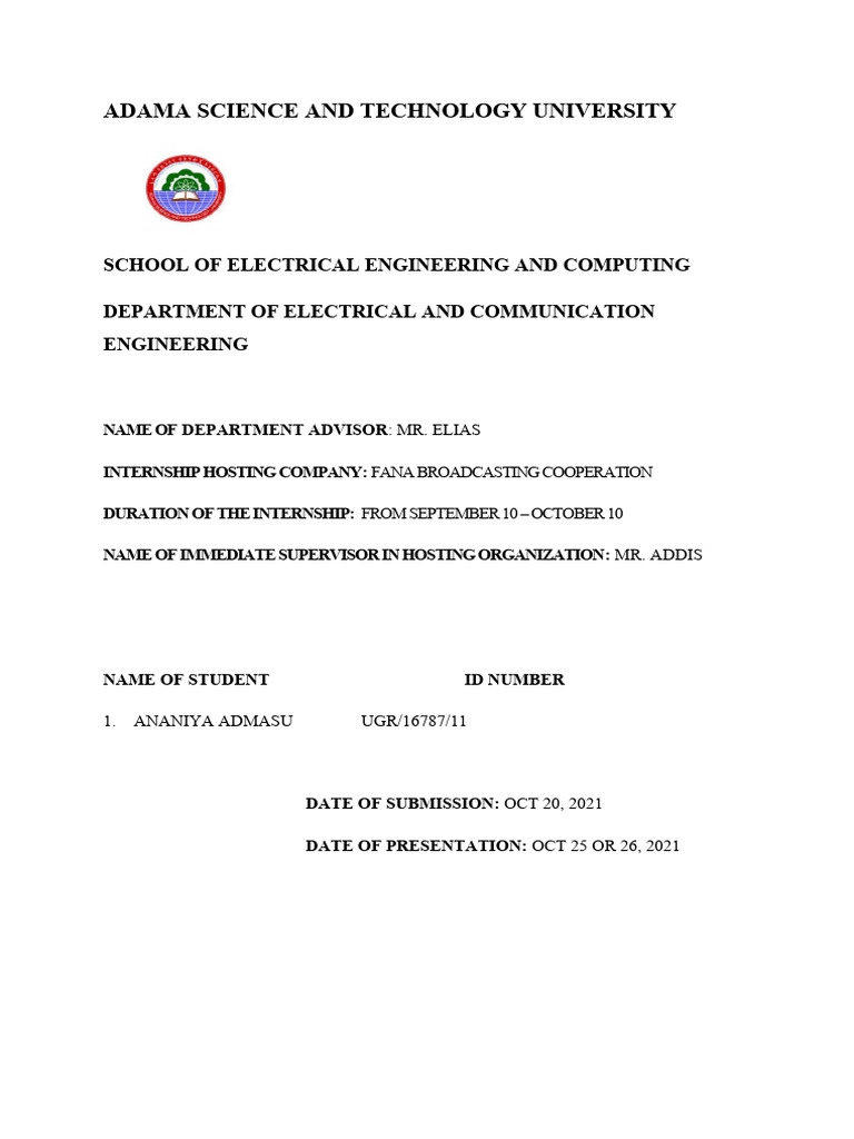 Adama Science and Technology University | PDF