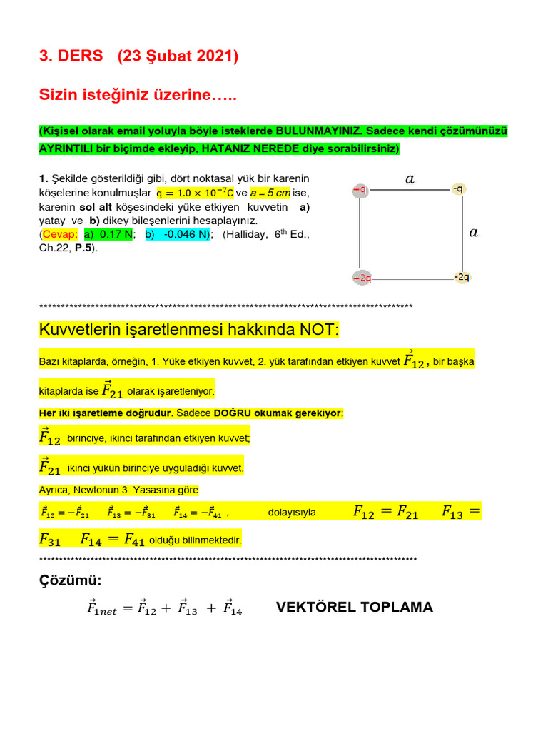 3.ders Fi̇z110 | PDF