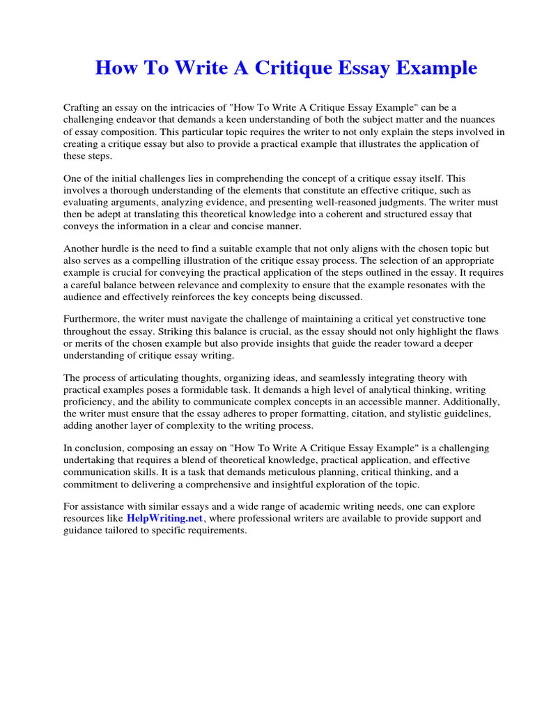 How To Write A Critique Essay Example | PDF | Dream | Polar Bear