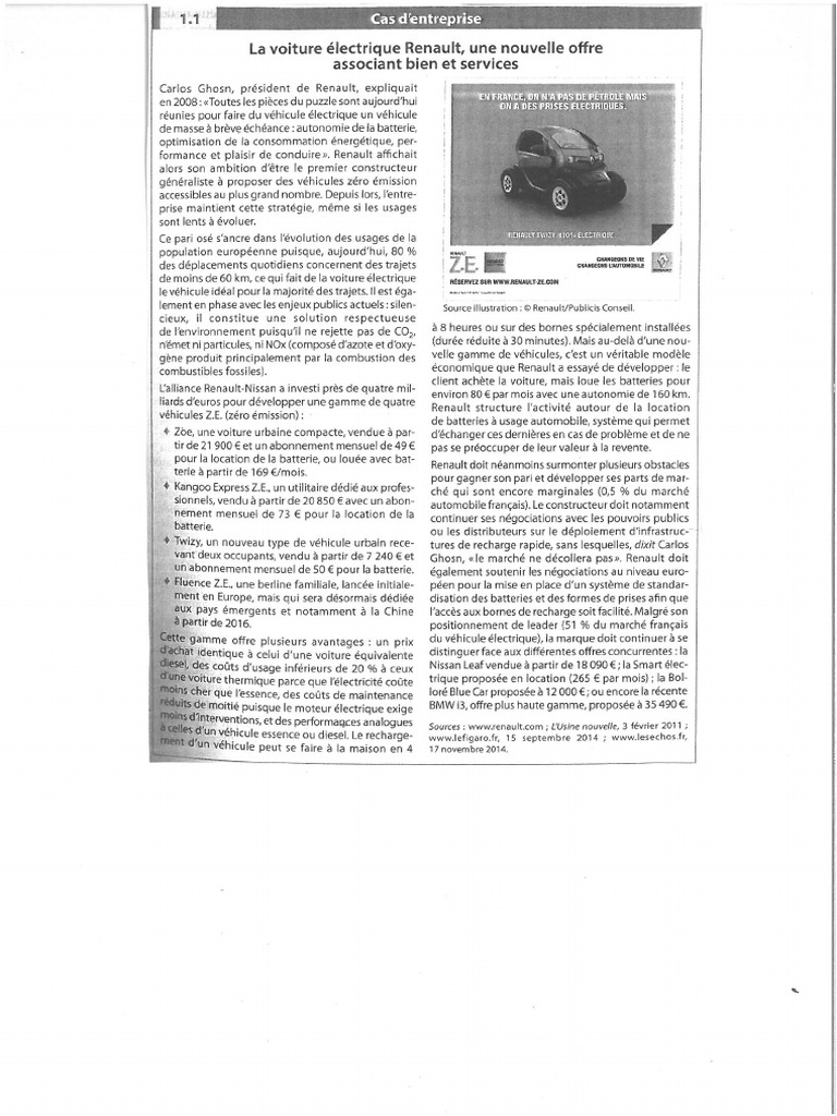 Etude de Cas Renault | PDF