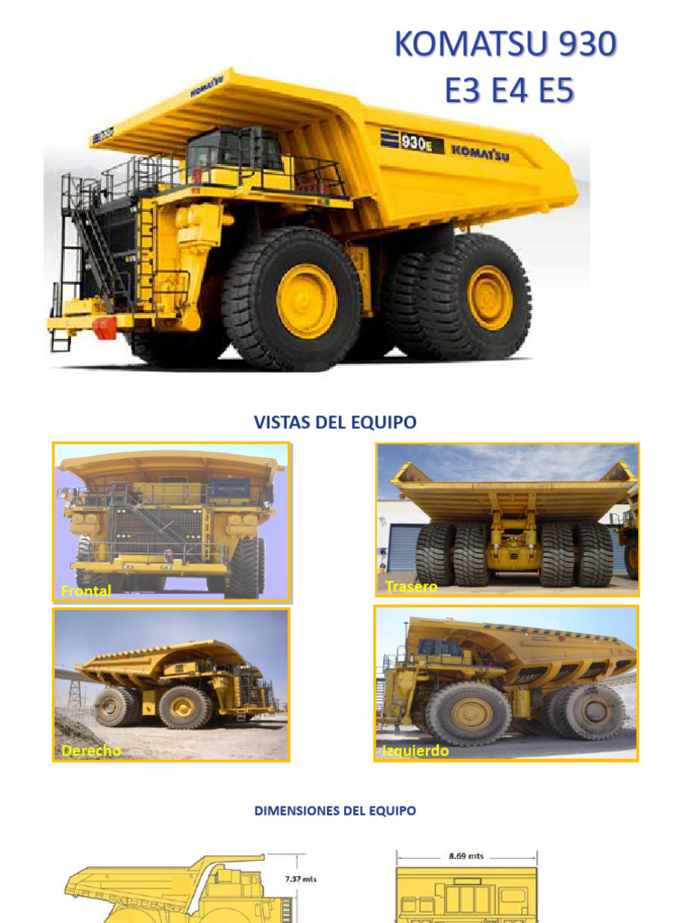 Komatsu 930 E - 3 - 4 - 5 | PDF | Camión | Bomba