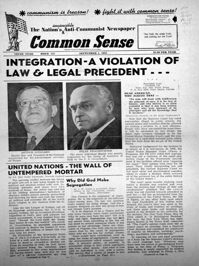 Common Sense - Volume 09 - Issue 237 - 1955-09-01 | PDF | Theft ...