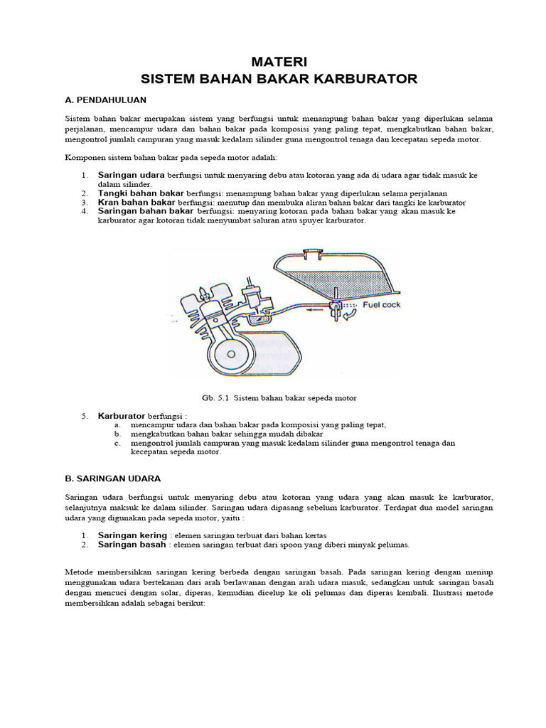 Materi SBB Karburator | PDF